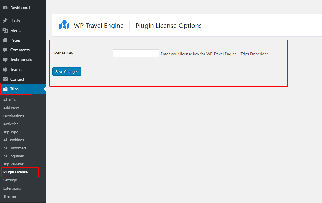 Trips Embedder - WP Travel Engine Documentation