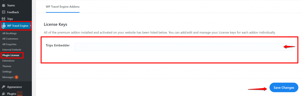Trips Embedder - WP Travel Engine Documentation