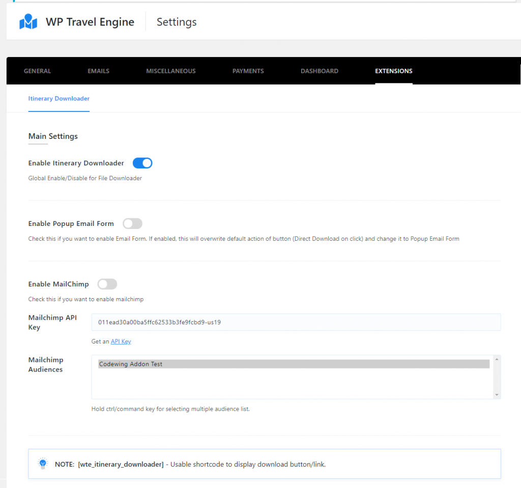 Itinerary Downloader - WP Travel Engine Documentation