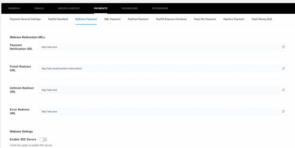 Midtrans Payment Gateway - WP Travel Engine Documentation