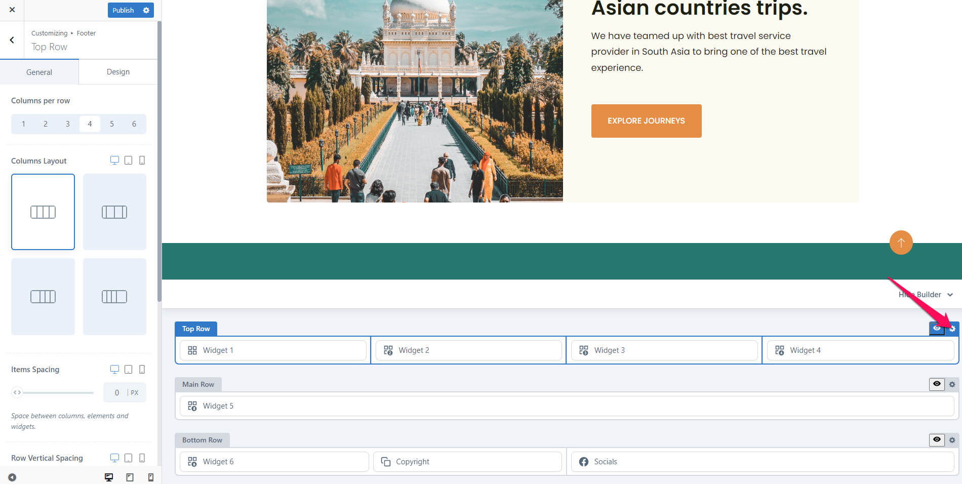 Footer Settings - WP Travel Engine Documentation