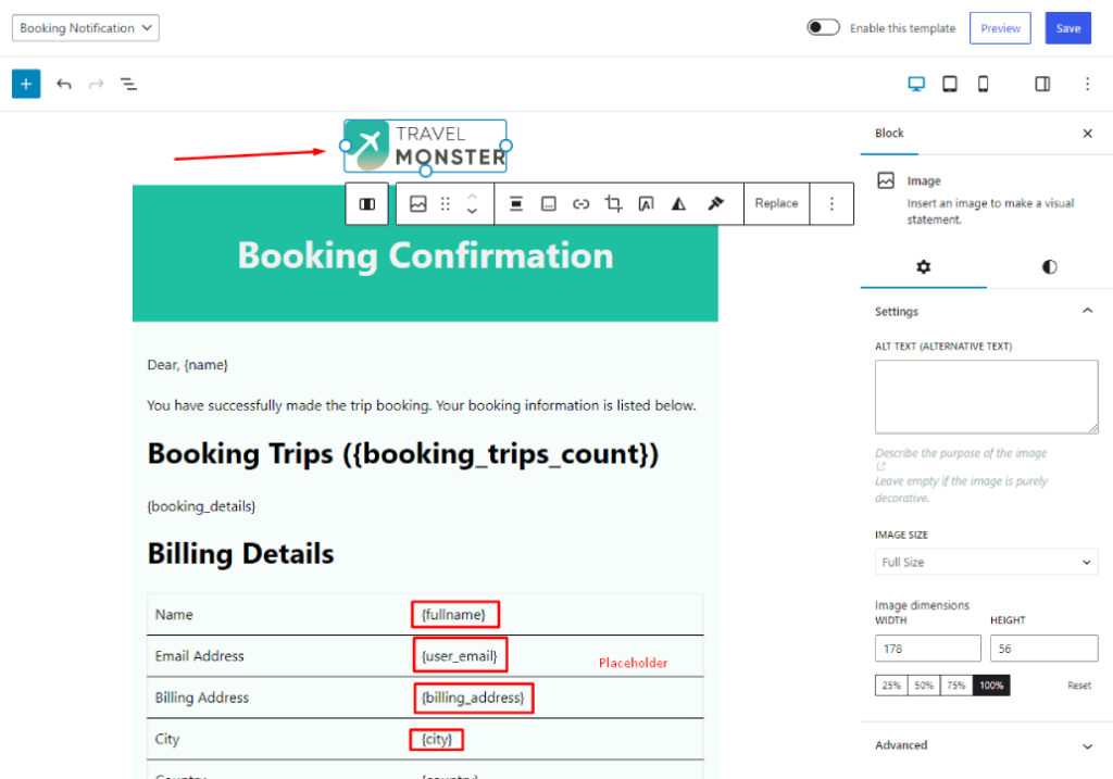 Email Customizer - WP Travel Engine Documentation