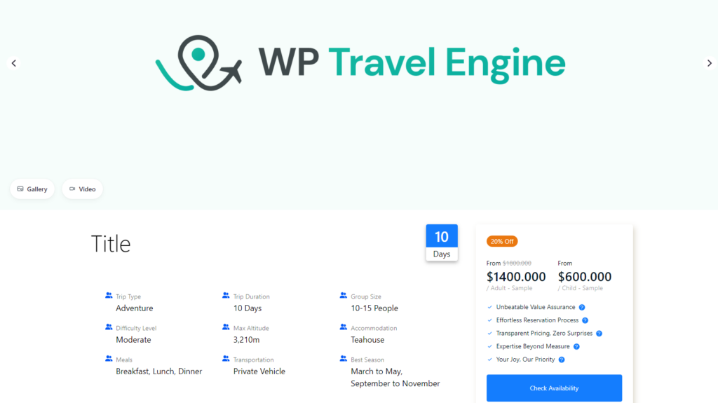WP Travel Engine - Blocks, Patterns & Templates - WP Travel Engine ...