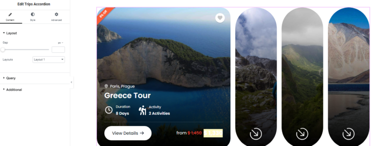 Trips Accordion - WP Travel Engine Documentation