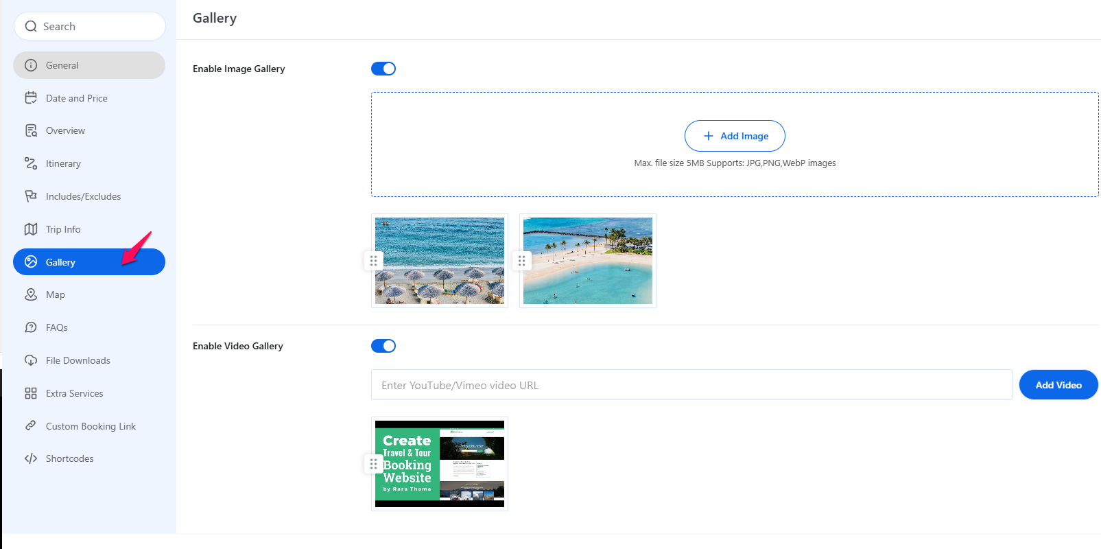 How to add Image Gallery? - WP Travel Engine Documentation