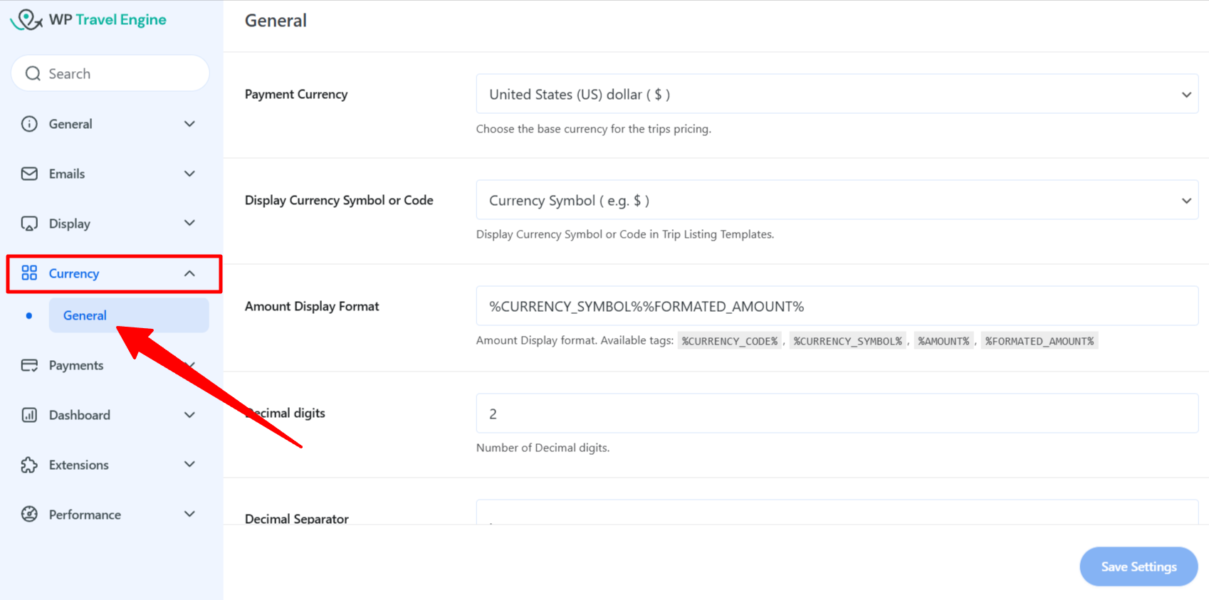 How to Configure Currency Settings? - WP Travel Engine Documentation