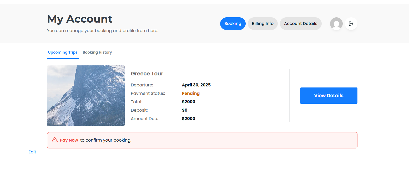 How to configure User Dashboard? - WP Travel Engine Documentation