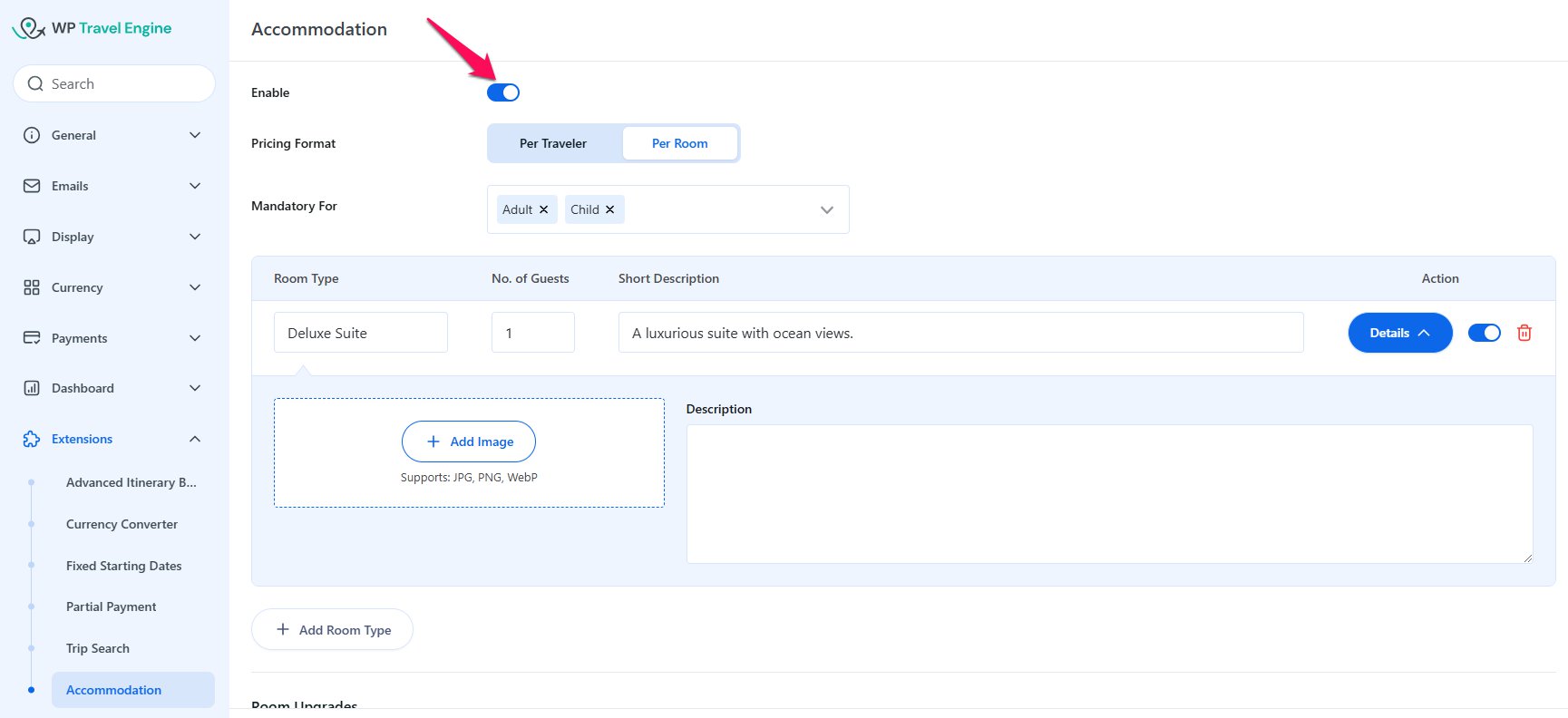 Accommodation - WP Travel Engine Documentation