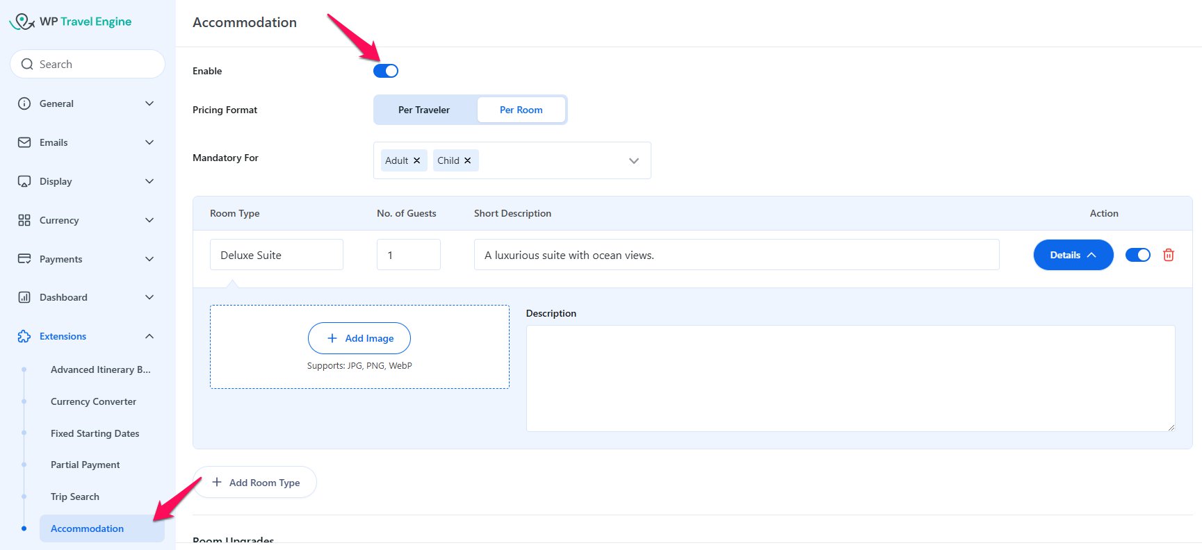 Accommodation - WP Travel Engine Documentation