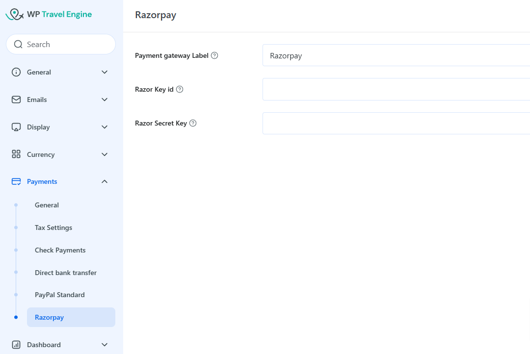 Razorpay - WP Travel Engine Documentation