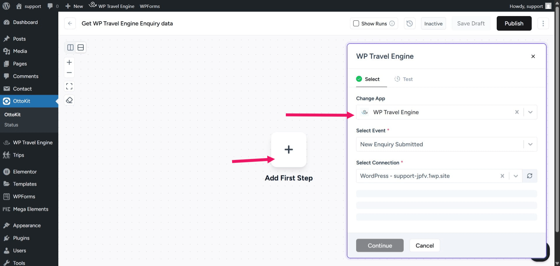 Integrate WP Travel Engine with Ottokit - WP Travel Engine Documentation