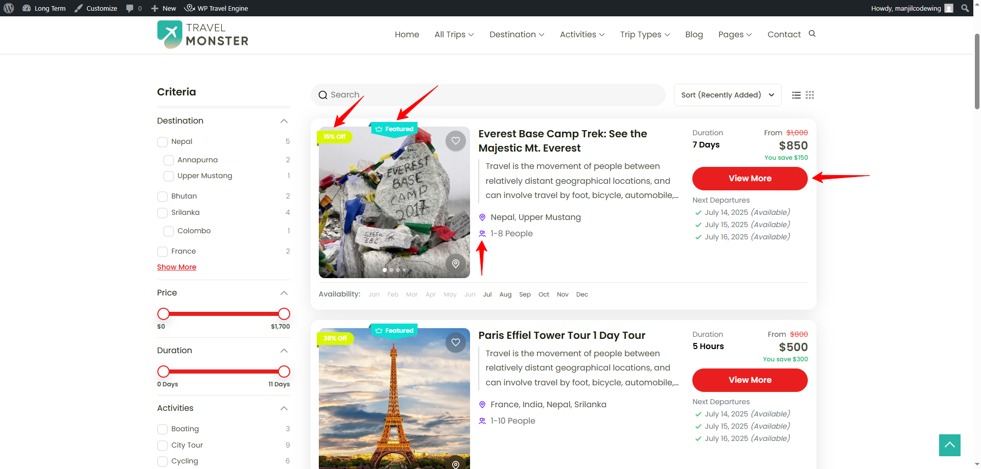 How to Customize Colors Settings? - WP Travel Engine Documentation