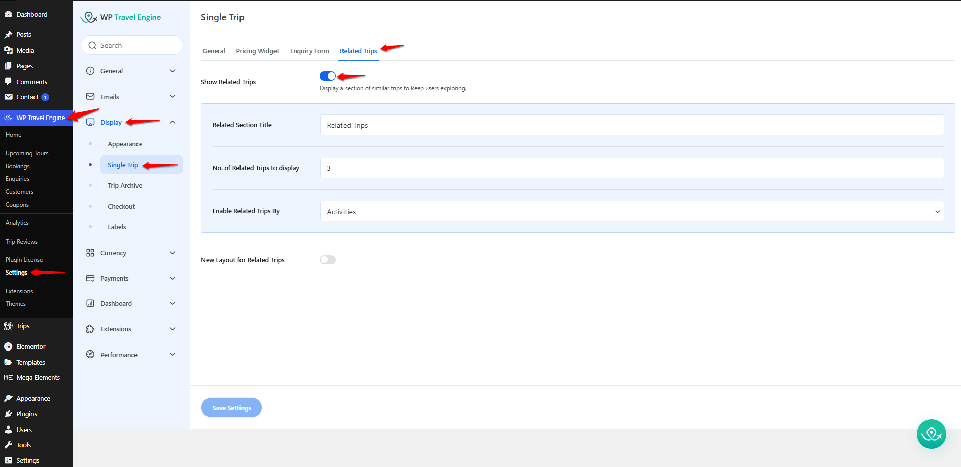 How to customize the Trip Related Trips? - WP Travel Engine Documentation