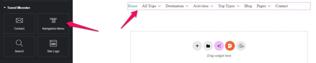 Navigation menu widget - WP Travel Engine Documentation